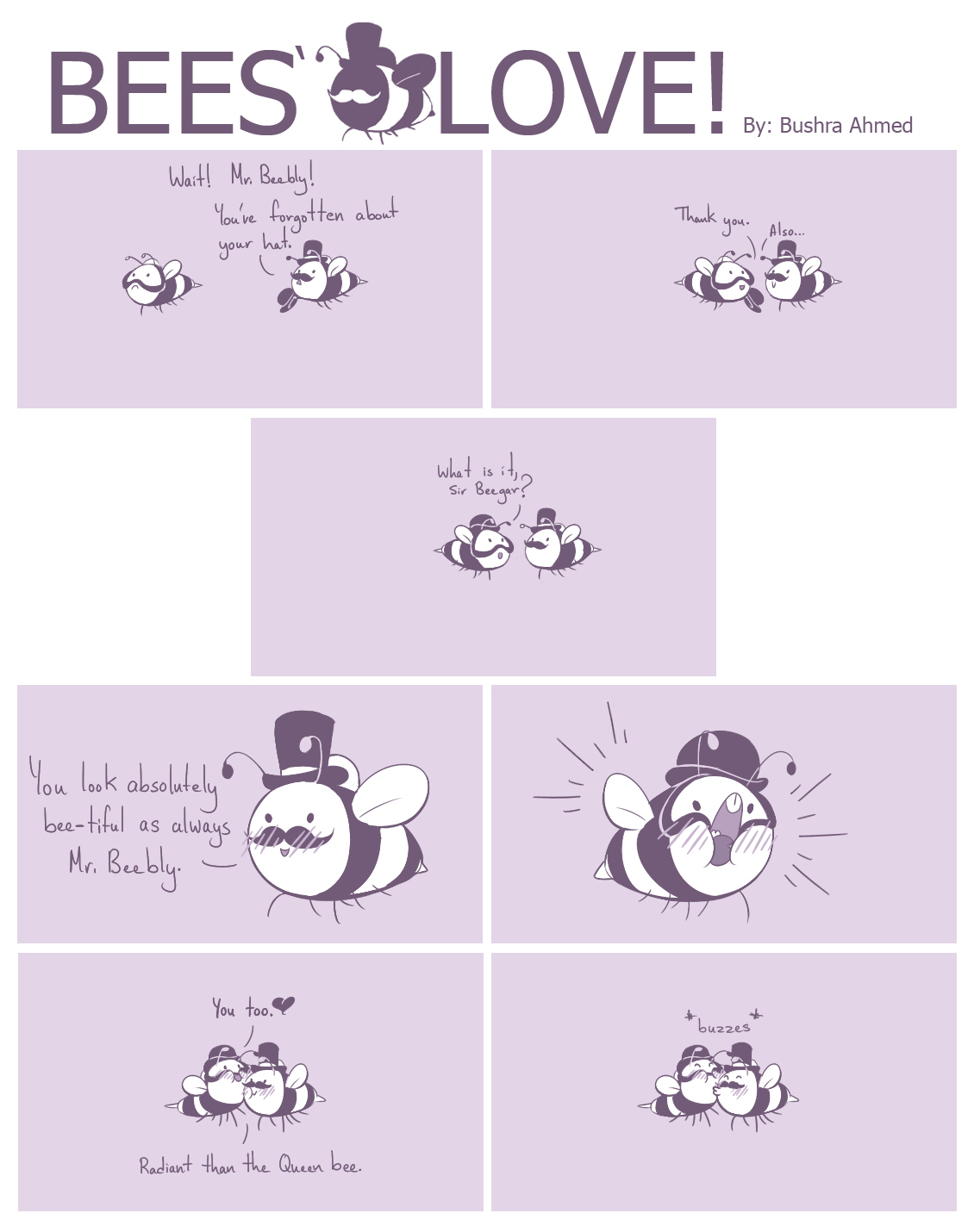 The Bee's Love comics by Bushra Ahmed