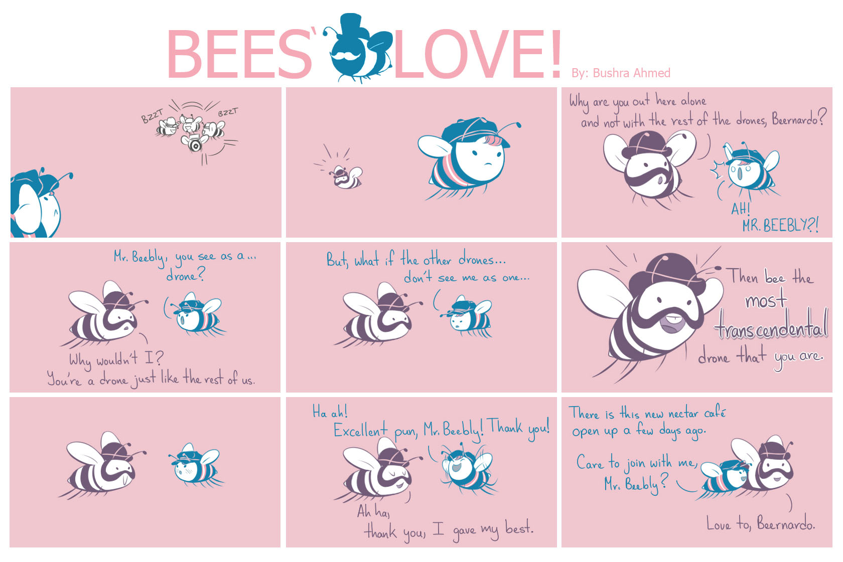 The Bee's Love comics by Bushra Ahmed